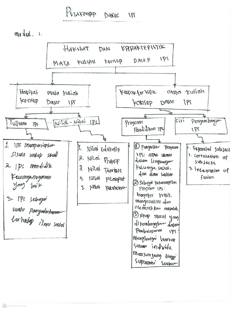 Tugas PETA KONSEP DASAR IPS MODUL 1 Dan 2 | PDF
