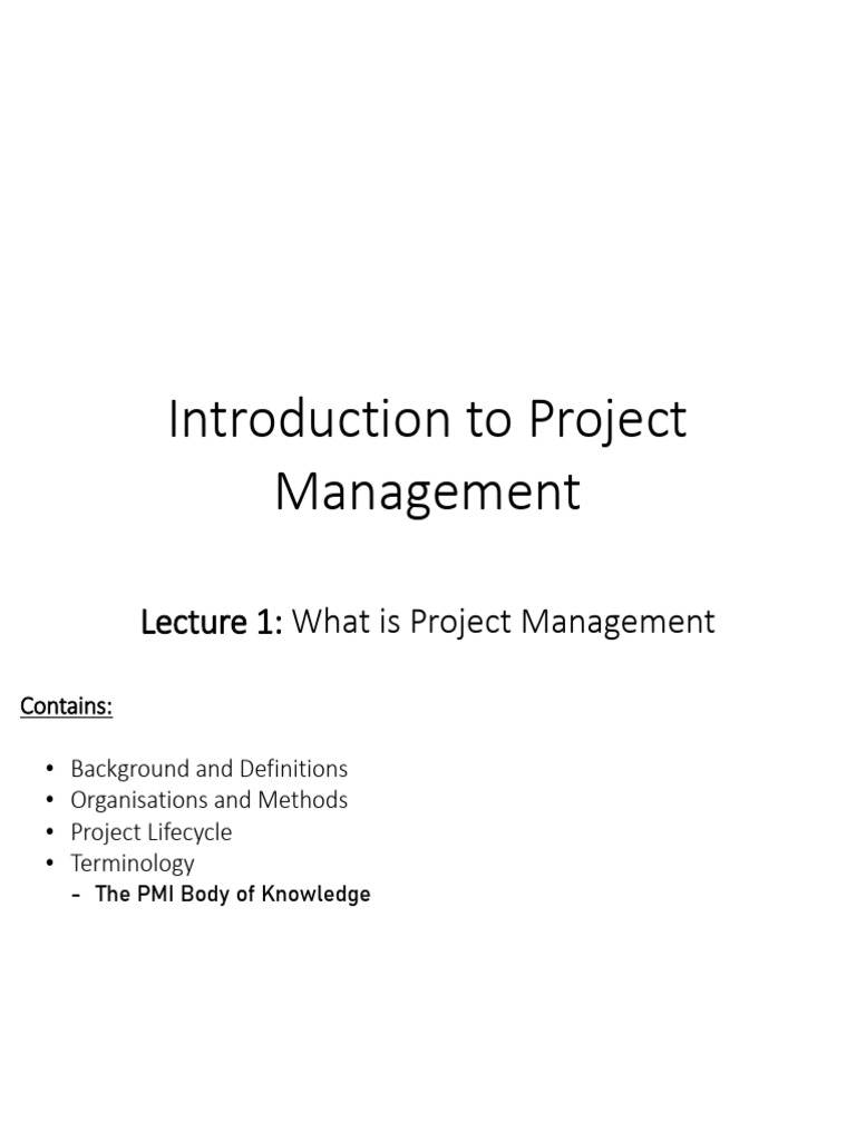 PM01 | PDF | Project Management | Business