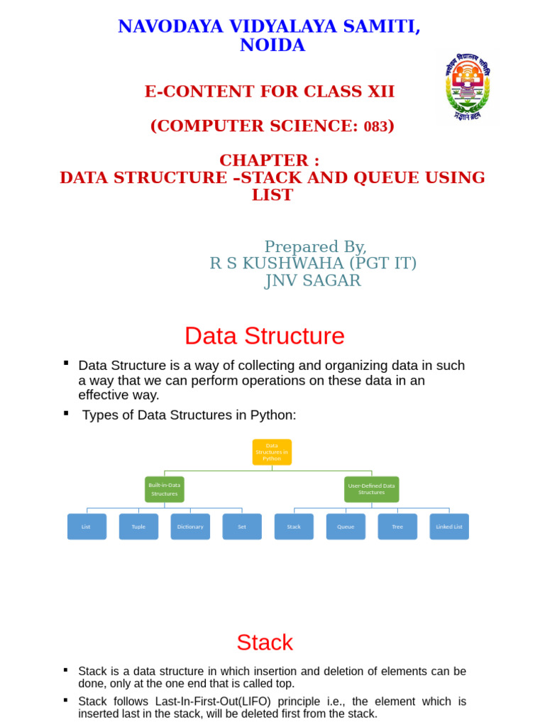 Data Structures: Stack & Queue in Python | PDF | Queue (Abstract Data Type) | C++