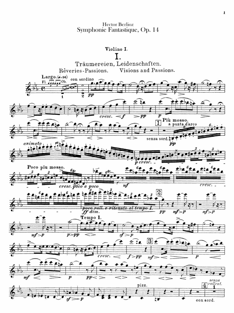 (Free Scores - Com) Berlioz Louis Hector Symphonie Fantastique Violins ...