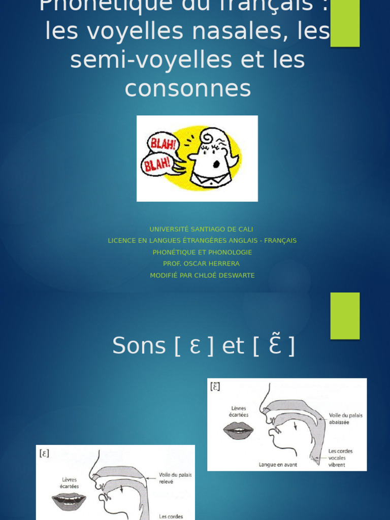 Cours 3 Les Voyelles Nasales, Semi Voyelles Et Consonnes | PDF ...