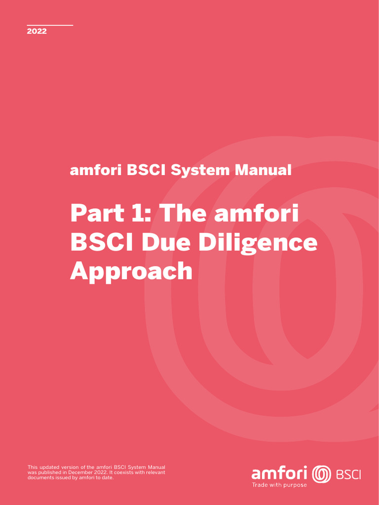 amfori BSCI System Manual Overview | PDF | Due Diligence | Supply Chain