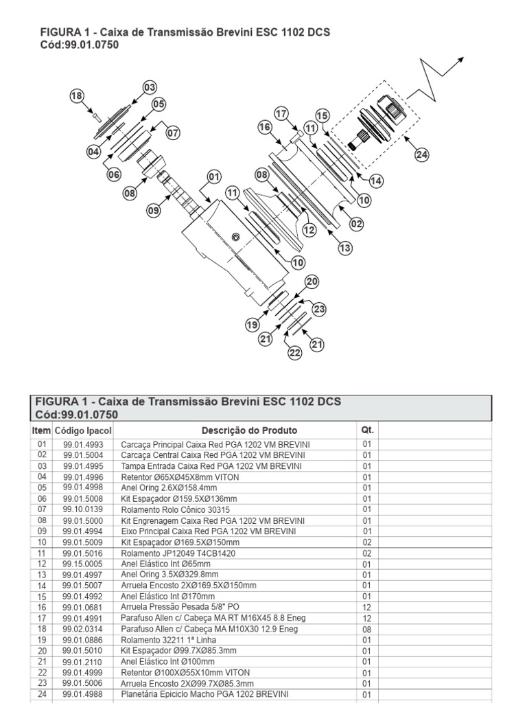 Manual CAIXA BREVINI ESC 1102 DCS | PDF