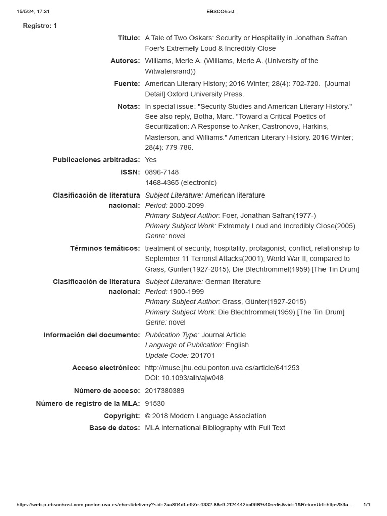 A Tale of Two Oskars | PDF | History | General Fiction