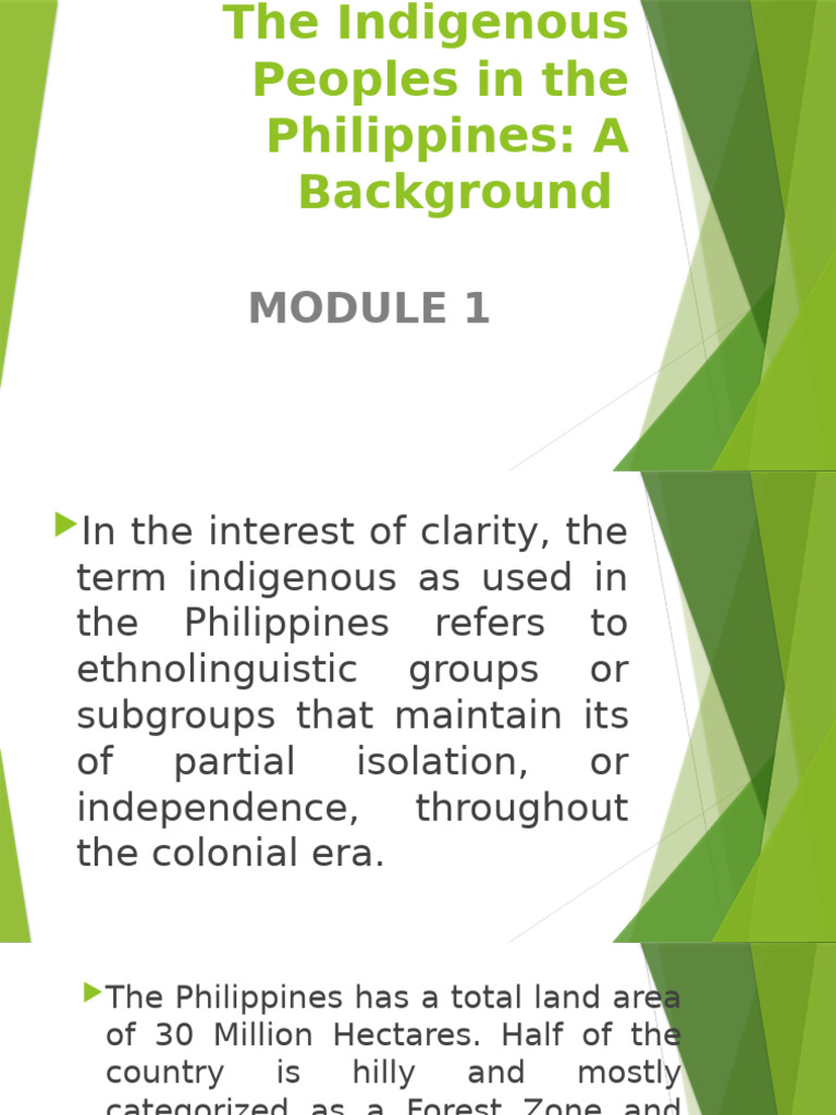 The Indigenous Peoples in The Philippines PPT Module 1 | PDF