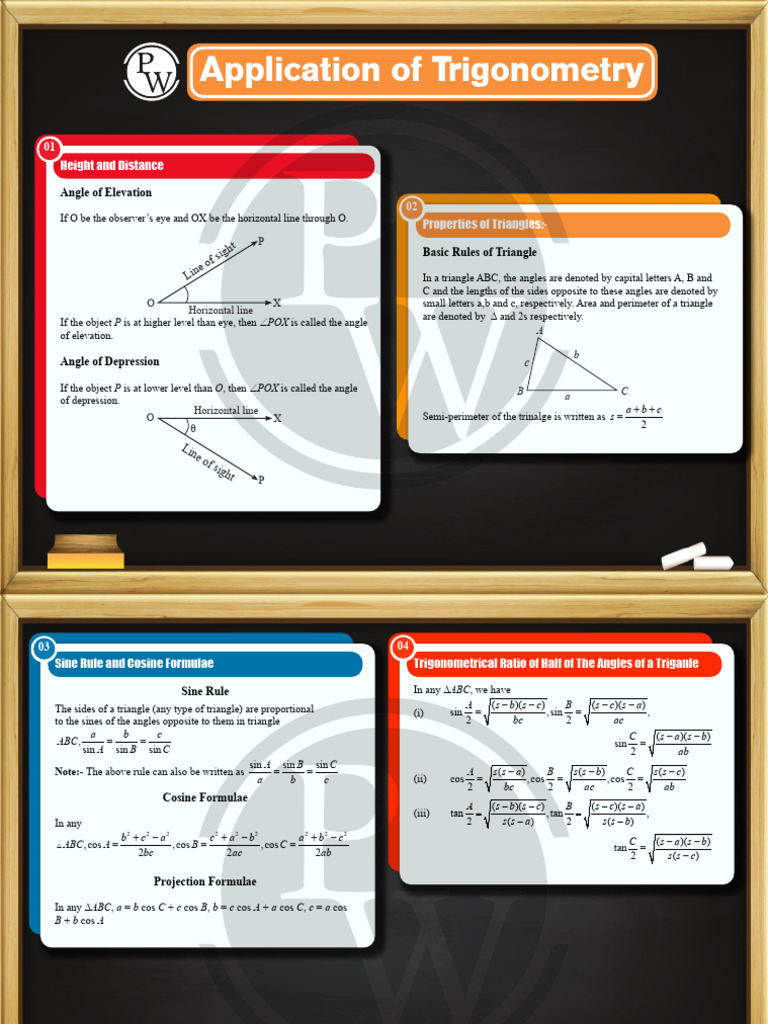 Application of Trigonometry | PDF | Trigonometry | Triangle