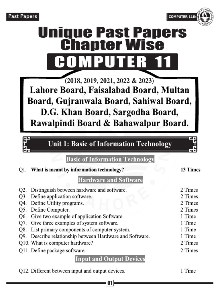Past_Paper_Computer_11th | PDF