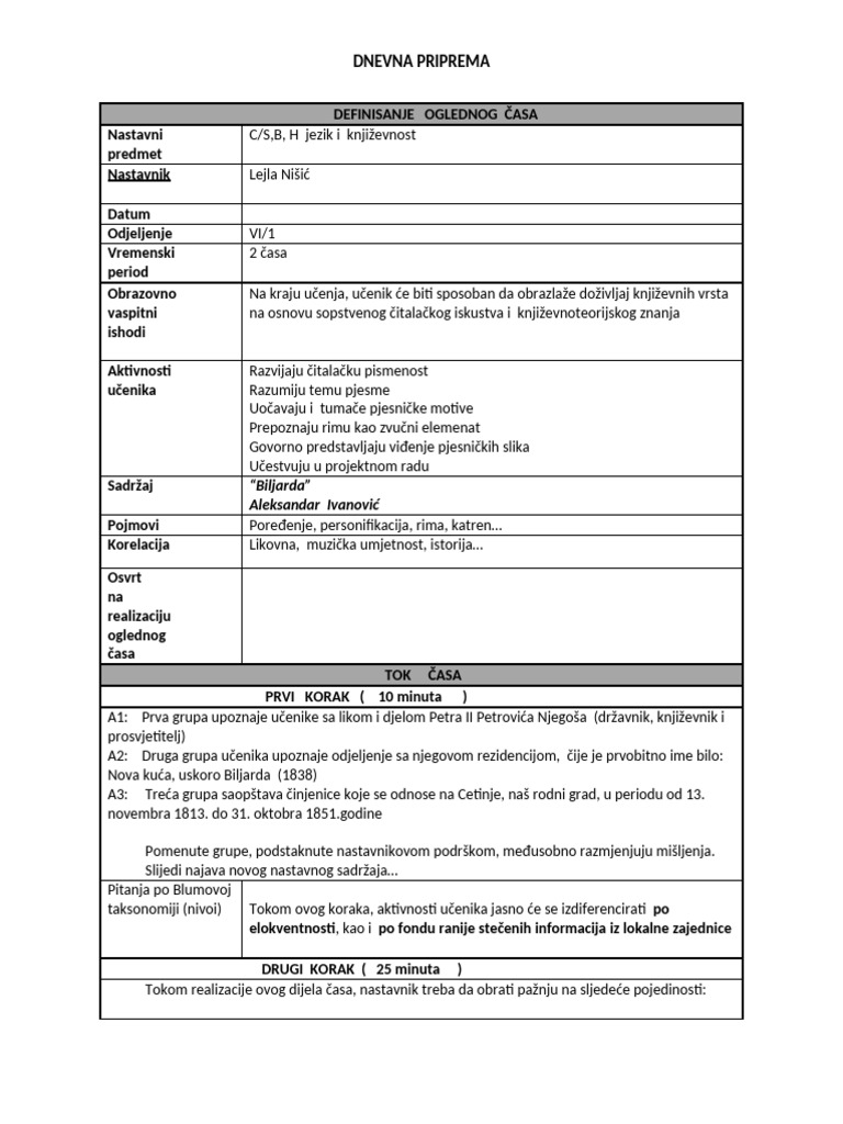 Biljarda Priprema | PDF