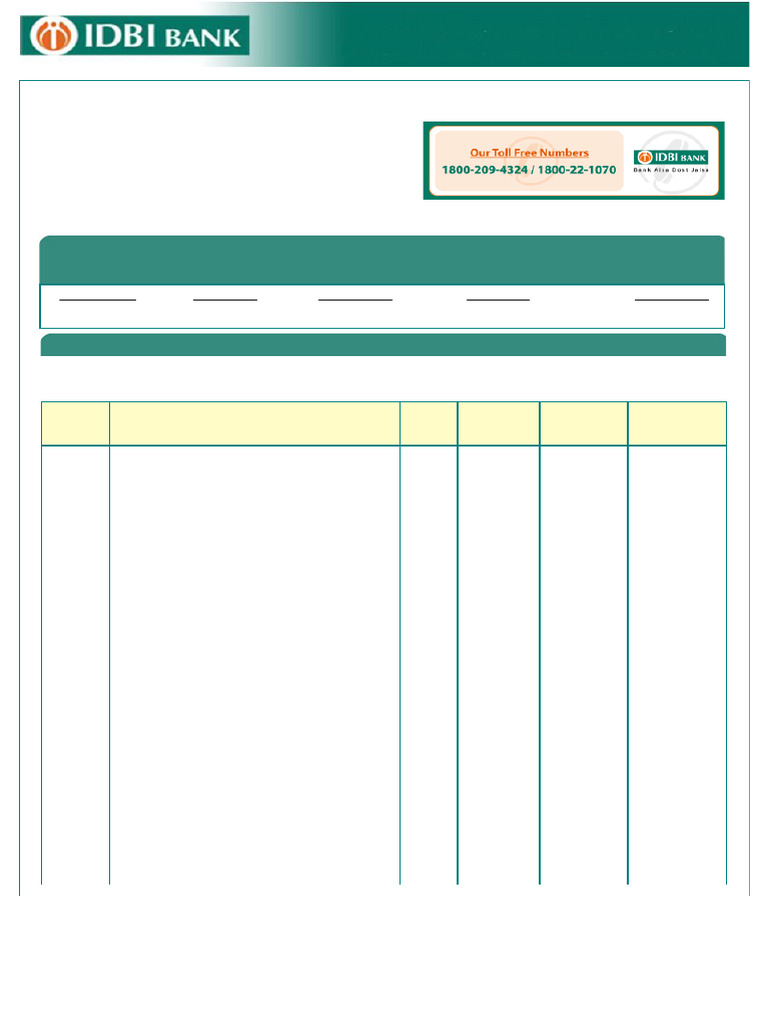 Idbi Ac Statement Jan 24 | PDF | Banks | Cheque