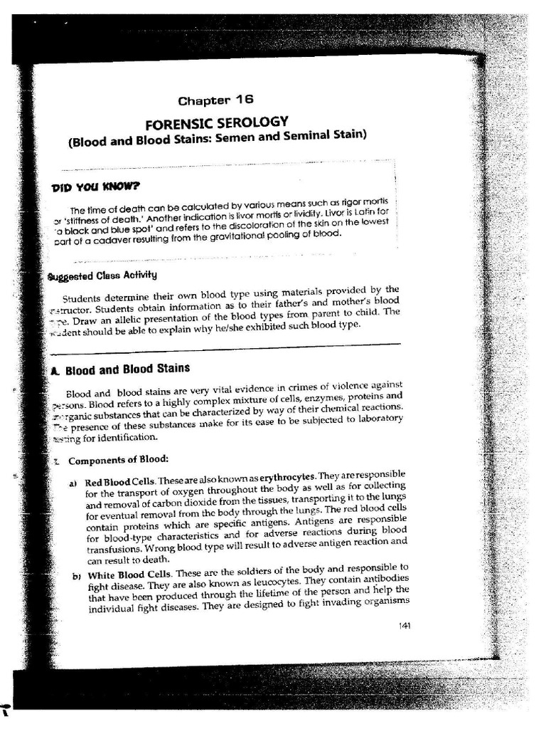 Forensic Serology | PDF