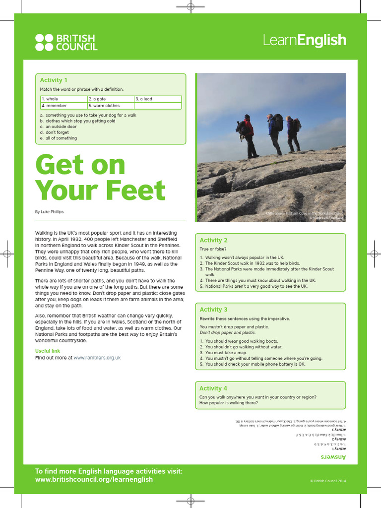 16-Get on your feet_A2_OutputFile | PDF