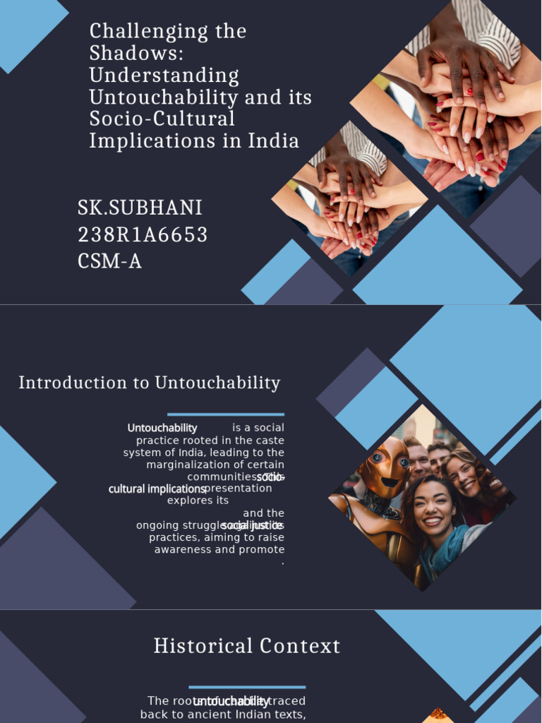 Slidesgo Challenging The Shadows Understanding Untouchability and Its ...