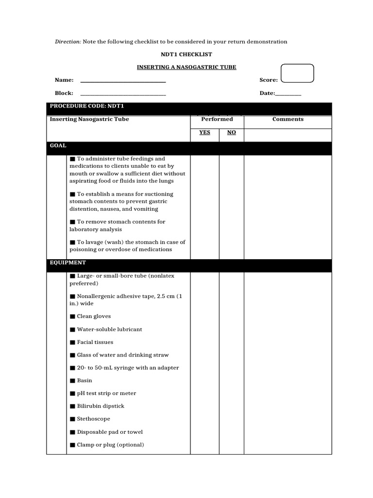 Inserting NGT | PDF | Clinical Medicine
