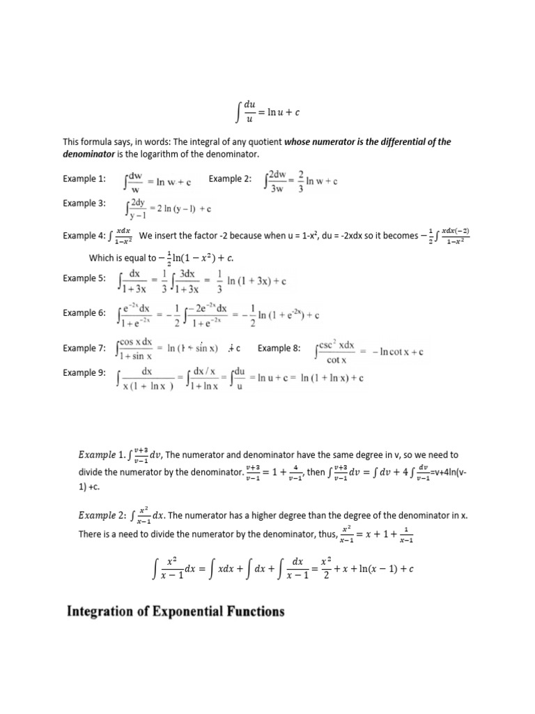 Logarithm and Exponential Functions | PDF