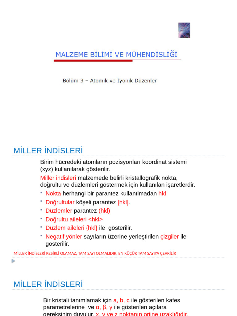 Malzeme Bilimi 5 HAFTA Işıl | PDF