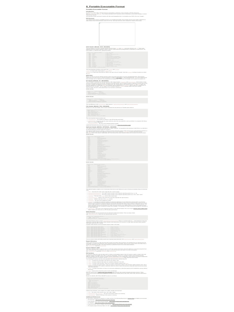 8 Portable Executable Format | PDF | Software | Operating System Technology
