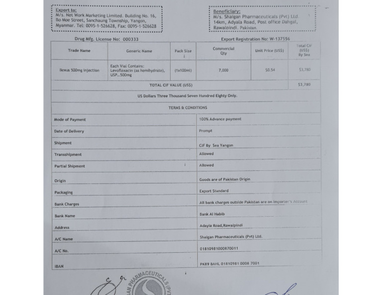 Proforma - MN-EPI-040822 | PDF
