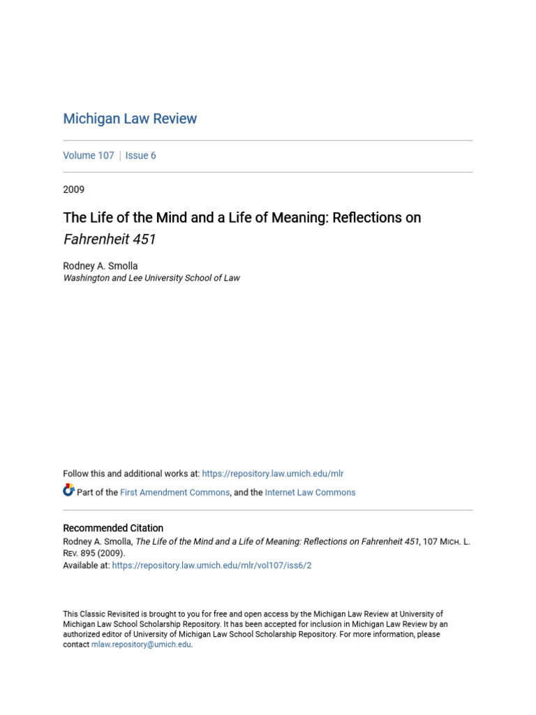 The Life of The Mind and A Life of Meaning - Reflections On - em - Fa ...