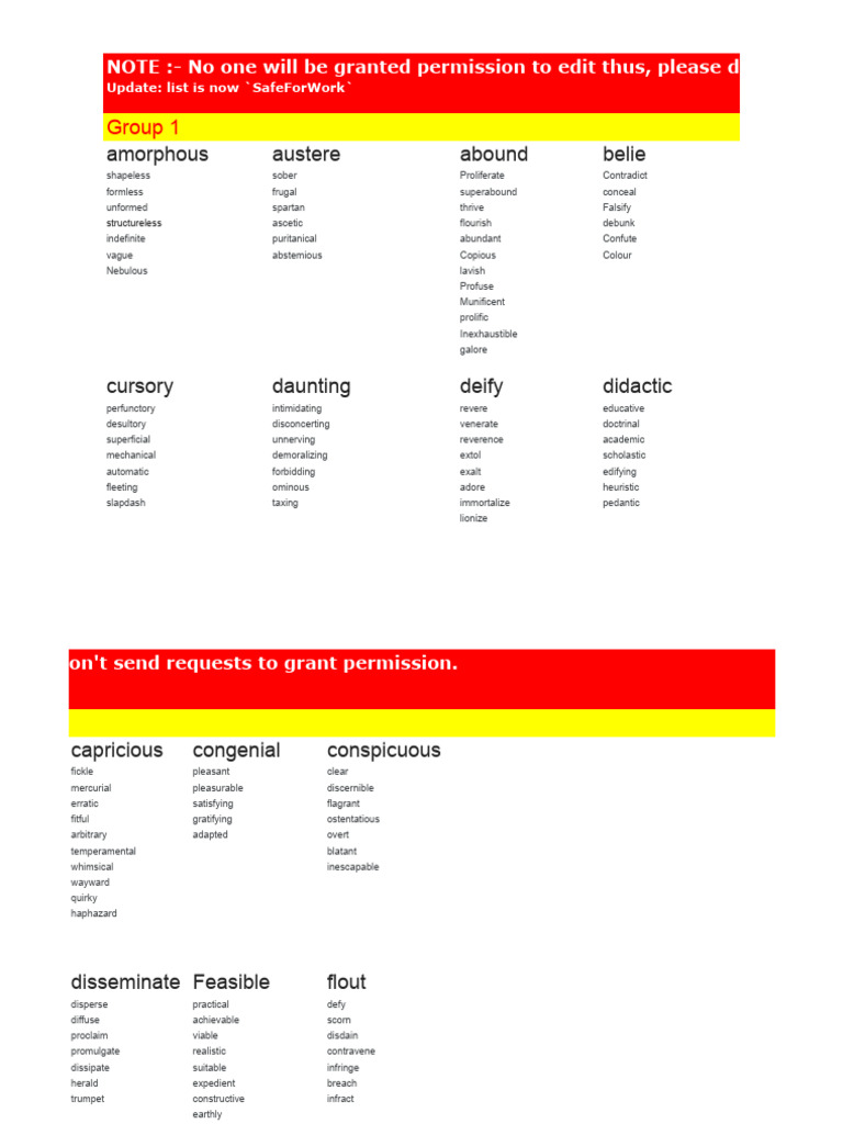 Synonyms_Gregmat - Sheet1 | PDF