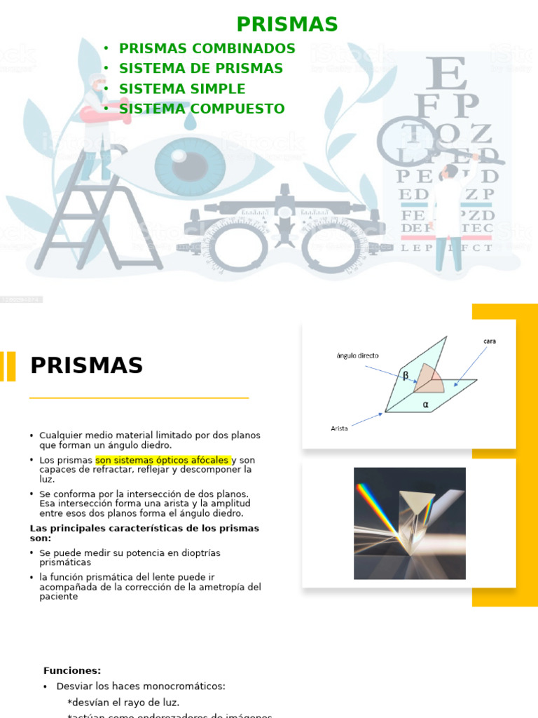 PRISMAS en La Optometria | PDF | Óptica | Reflexión (Física)