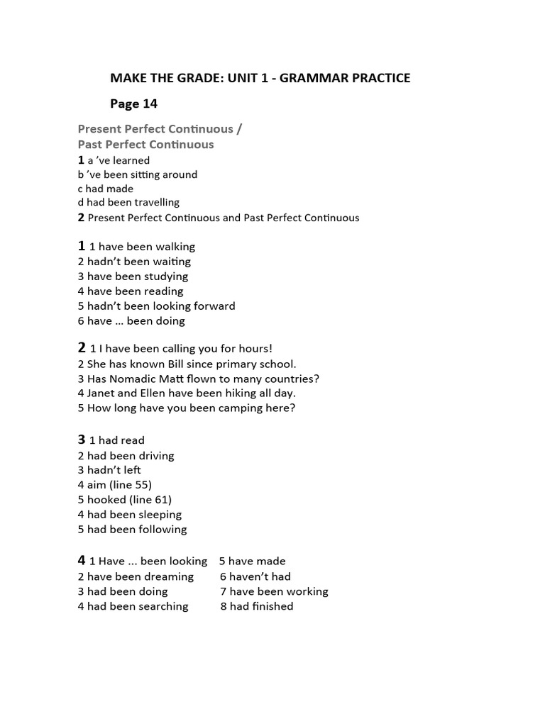 2bach MTG StudentBook Pages14-15-Answers | PDF | Language Arts & Discipline