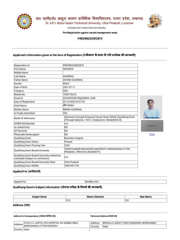 shourya pre reg. | PDF