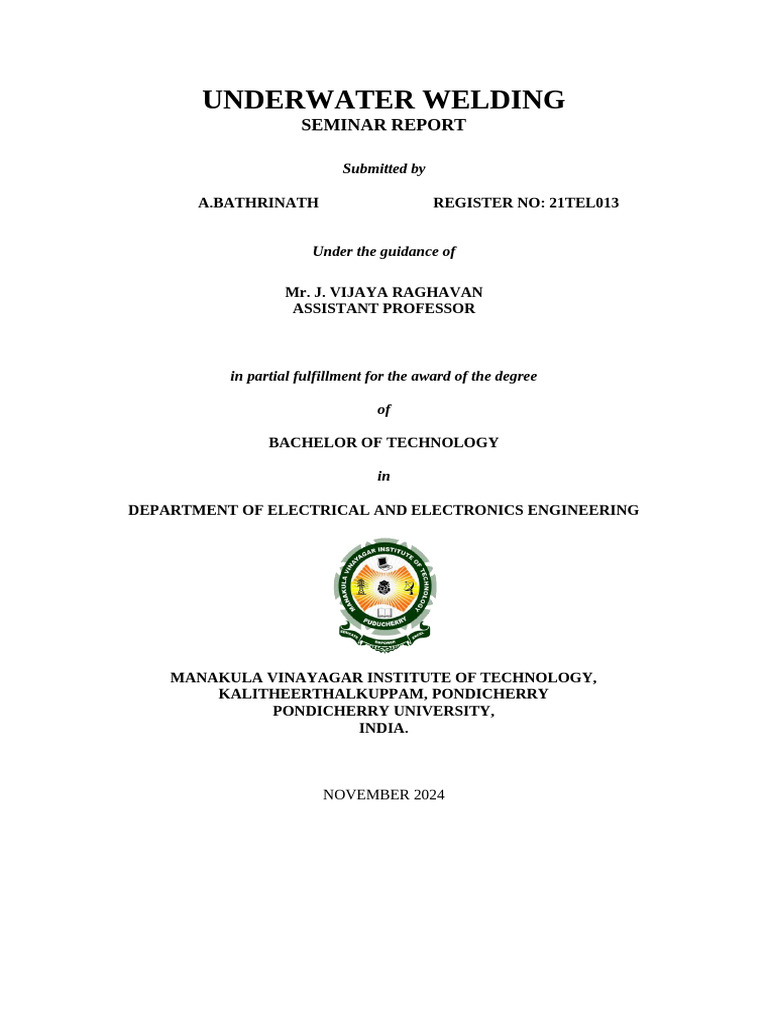 Report Fornt Page (Bathri) | PDF | Welding | Construction