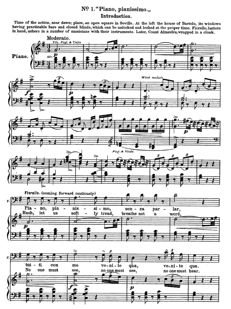 Piano Pianissimo-Barbiere Di Siviglia | PDF