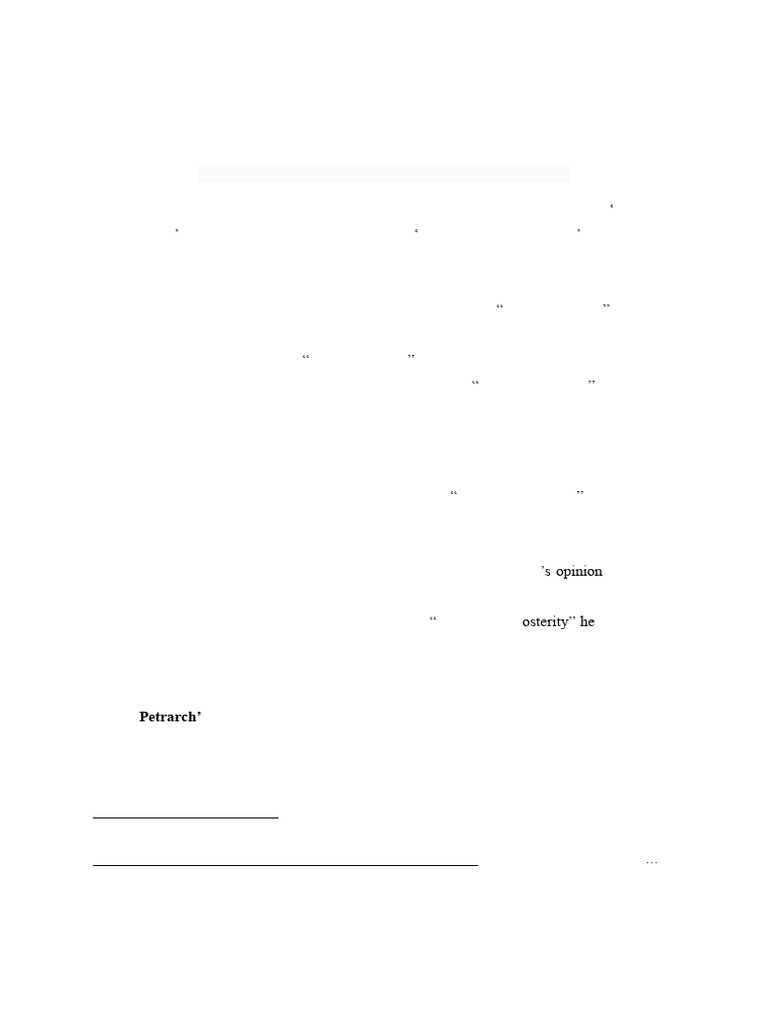 Petrarch - Letter To Posterity | PDF | Humanism | Renaissance