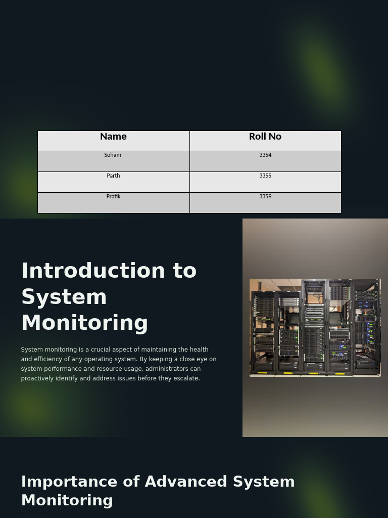 Introduction to System Monitoring | PDF | System | Central Processing Unit