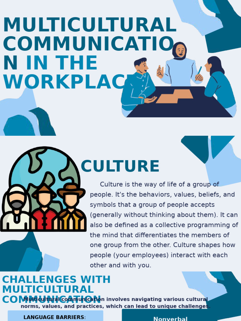 Multicultural Communication in the Workplace | PDF | Communication ...