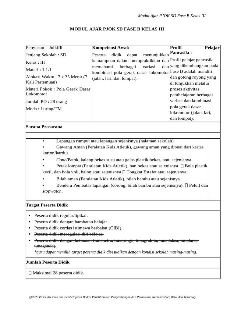 Modul Ajar Pak Julkifli | PDF