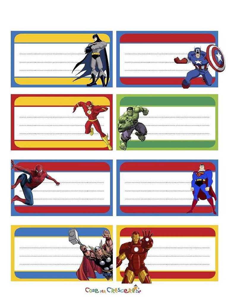 Heros Name Cards | PDF