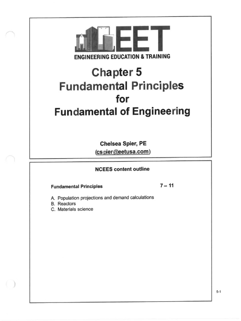 Chapter 5 FE -Fundamental Principles for Fundamental Engineers | PDF