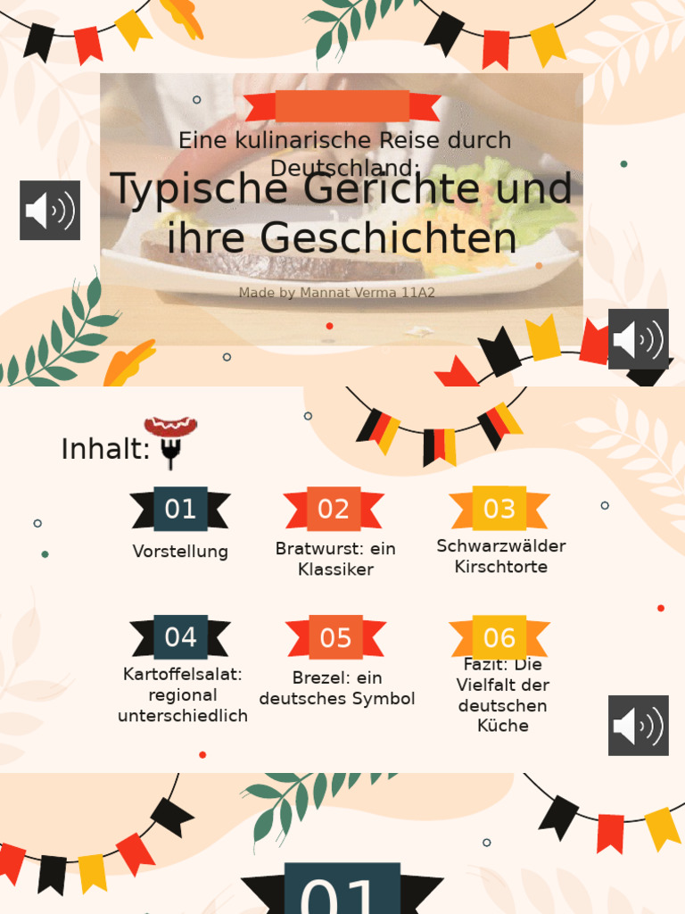 Typische Deutsche Gerichte Und Ihre Gesichten | PDF