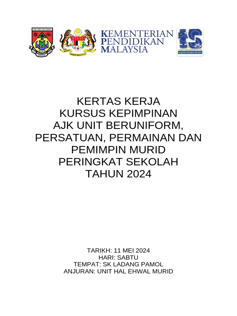 Kertas Kerja Kursus Kepimpinan | PDF