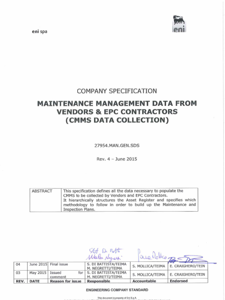 27954E04 - Maintenance Management Data From Vendors and EPC - Jun2015 ...