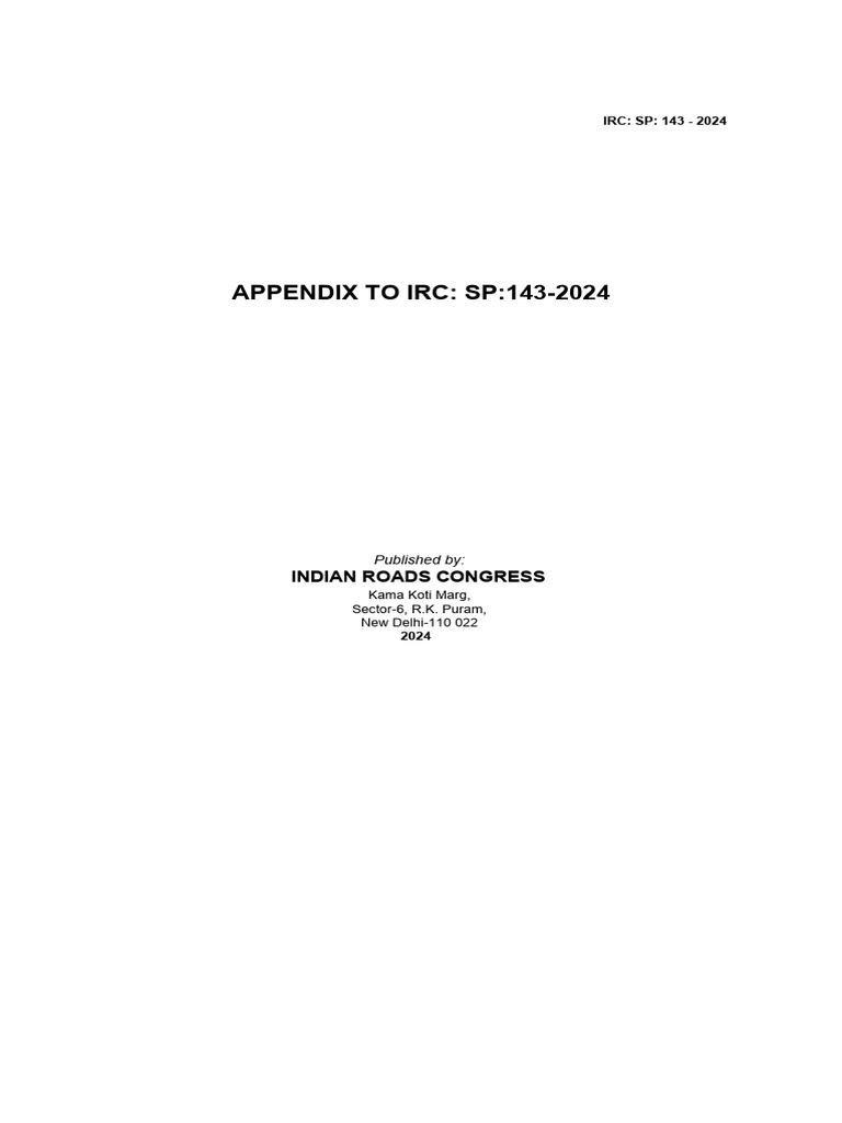 Appendix Irc SP 143 2024 | PDF | Buckling | Bending