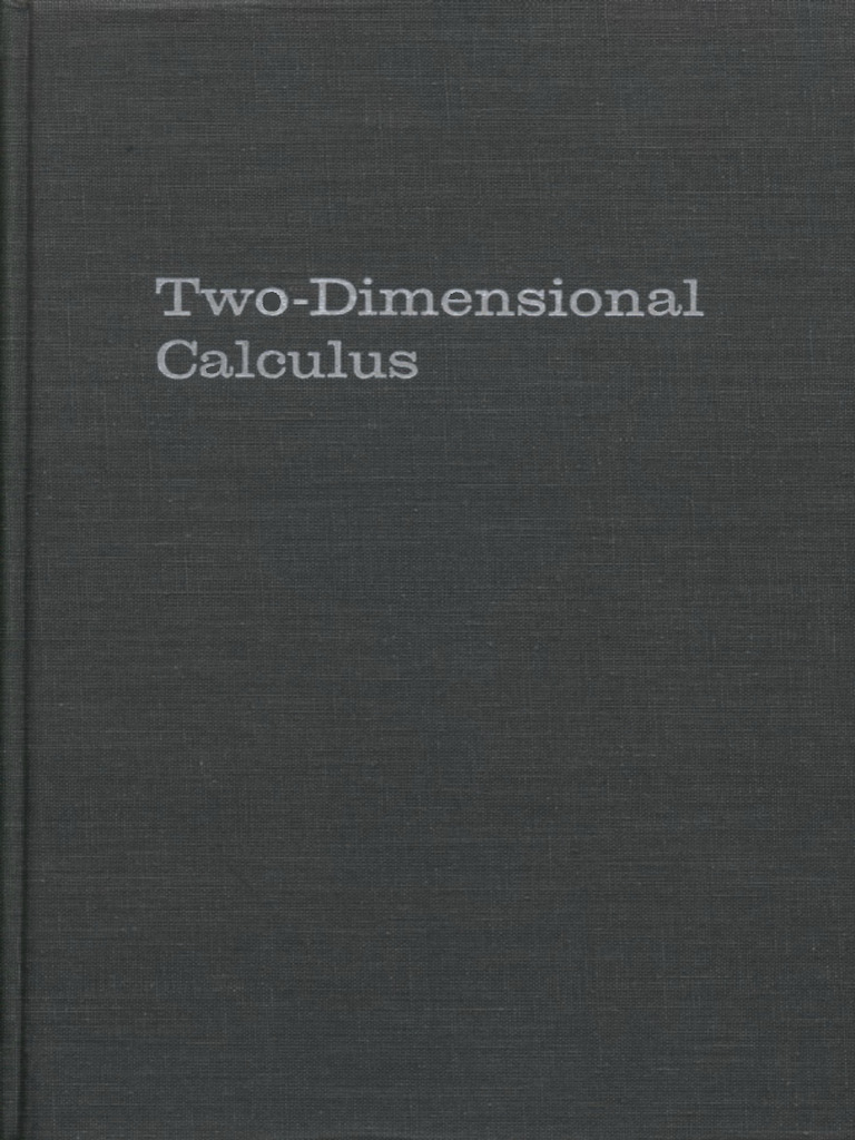 1 - Two-Dimensional Calculus | PDF | Career & Growth | Law