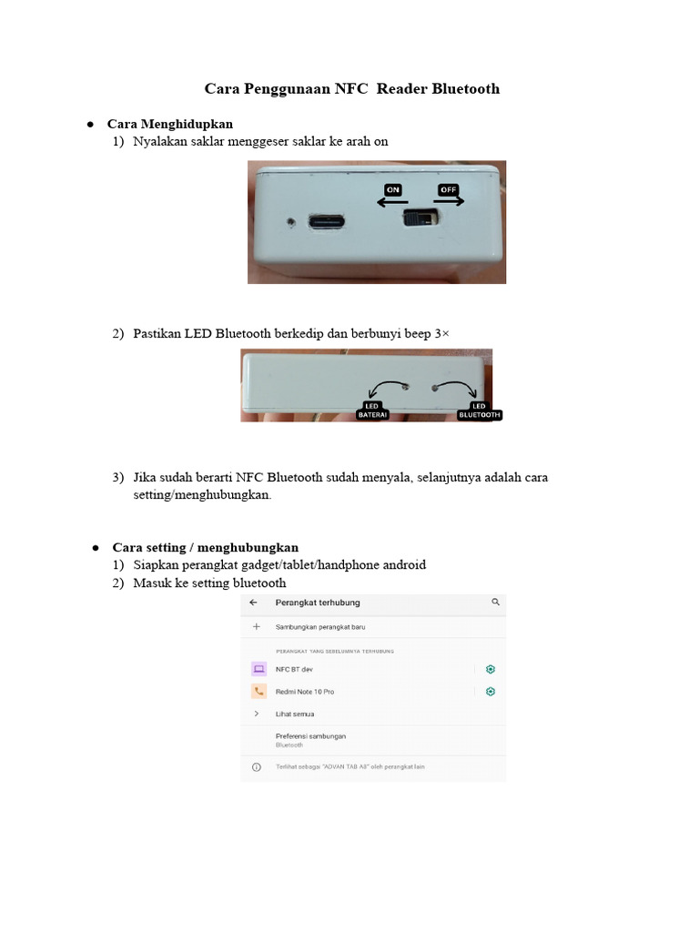 Panduan NFC Reader Bluetooth | PDF | Komputer
