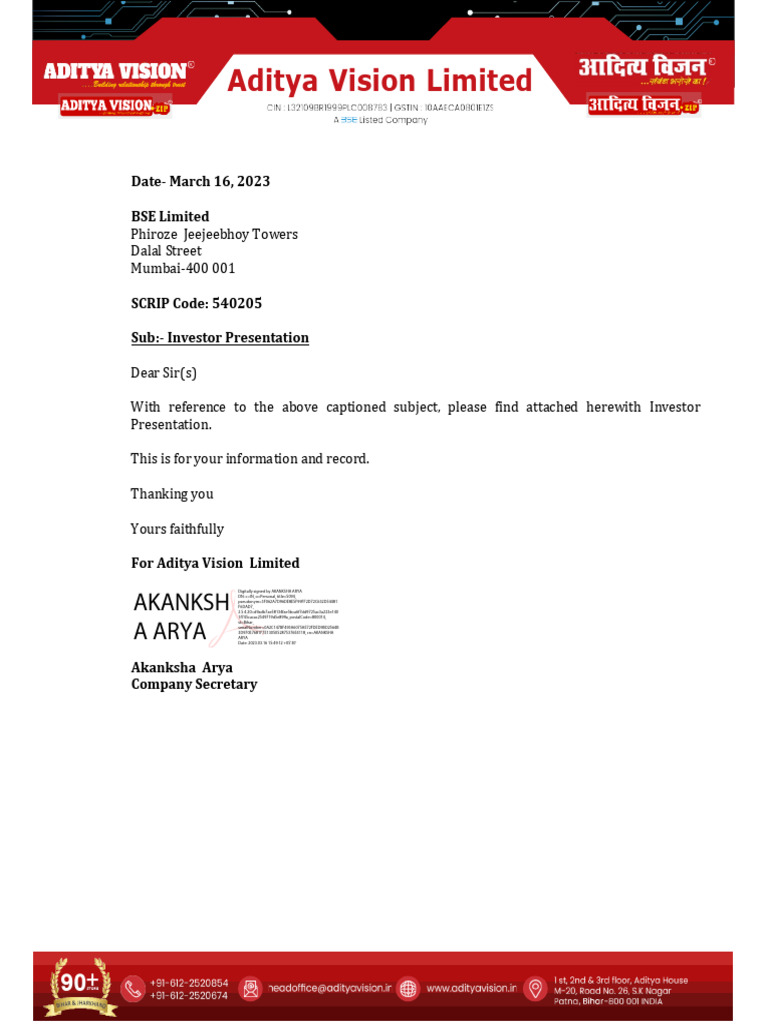 aditya-vision-report-2 | PDF | Value Added Tax | Business