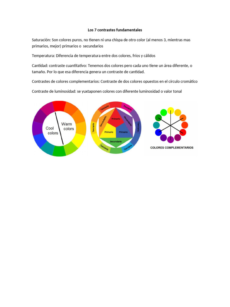 7 Contrastres Fundamentales del Color | PDF