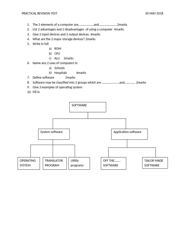 The 2 elements of a computer are | PDF | Input/Output | Programming