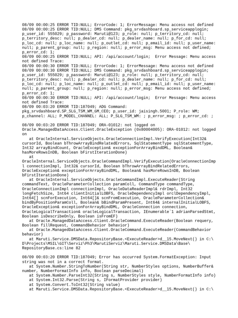 Service Logs 1 | PDF | Boolean Data Type | Software Engineering