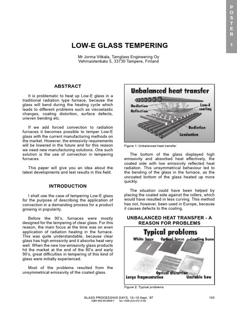 Low-E Glass Tempering Techniques | PDF | Heat Transfer | Thermal Conduction