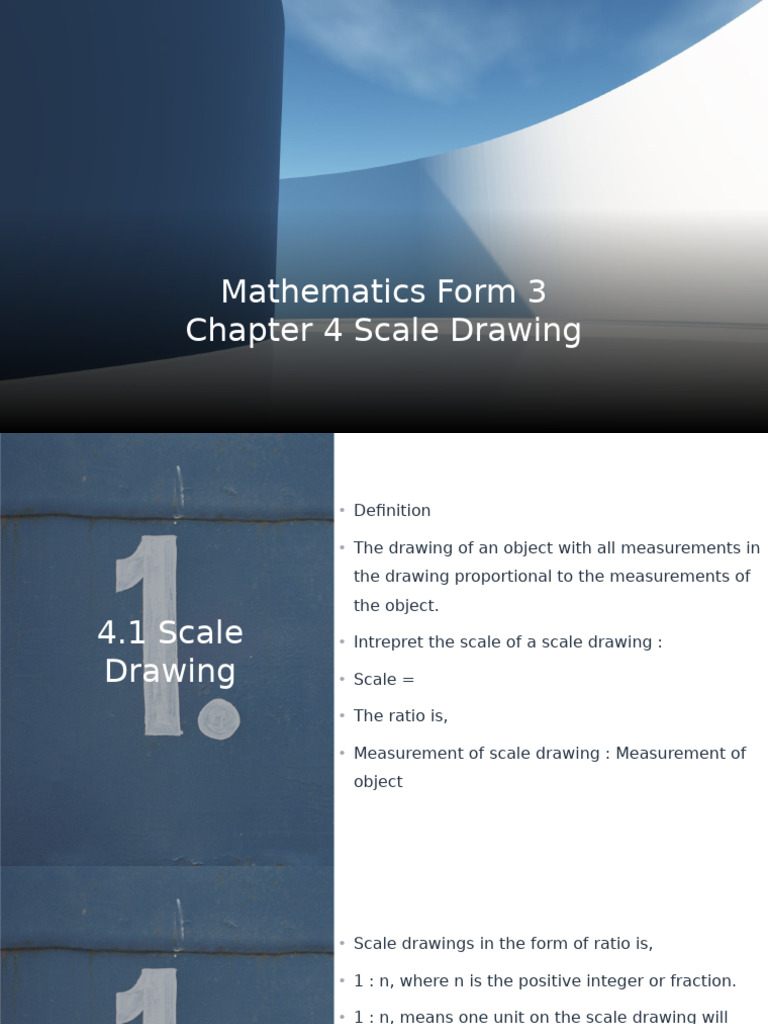 Mathematics Form 3 - Chapter 4 Scale Drawings | PDF | Science & Mathematics