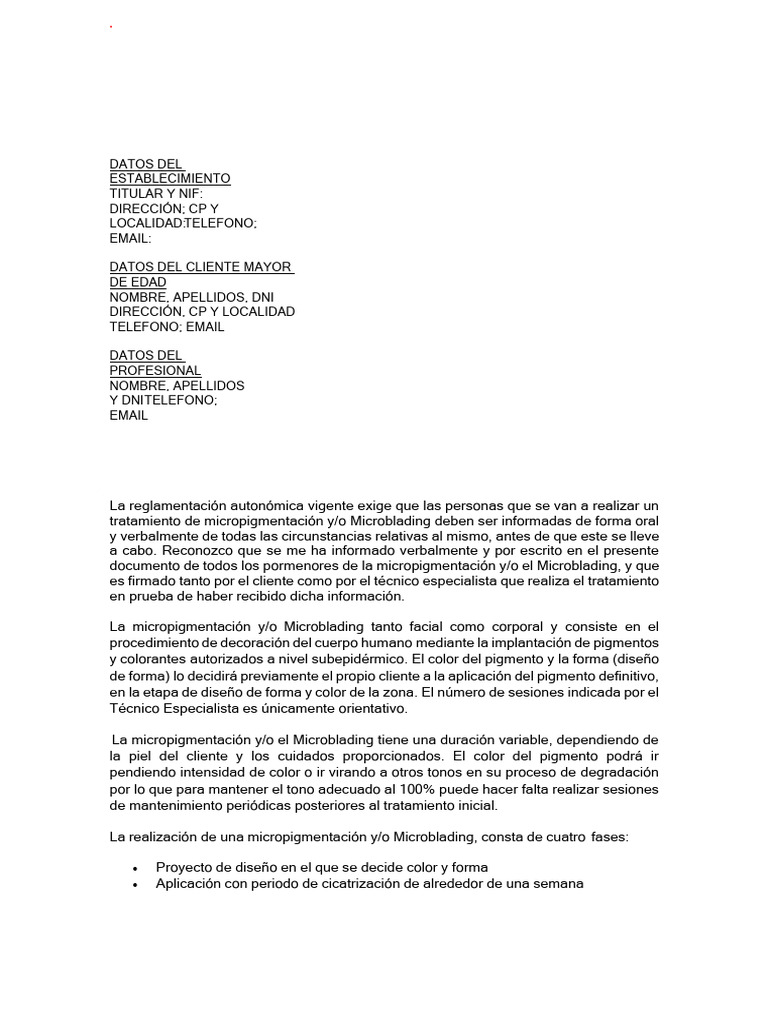 Consentimiento Micro 3 | PDF | Medicina CLINICA | Especialidades Medicas