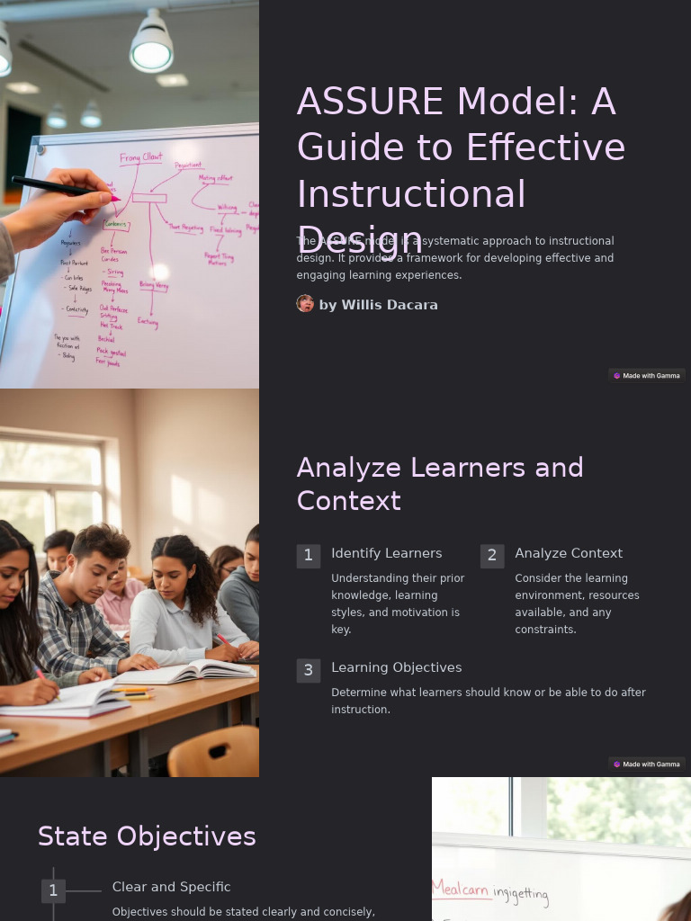 ASSURE Model A Guide To Effective Instructional Design | PDF | Educational Assessment | Learning
