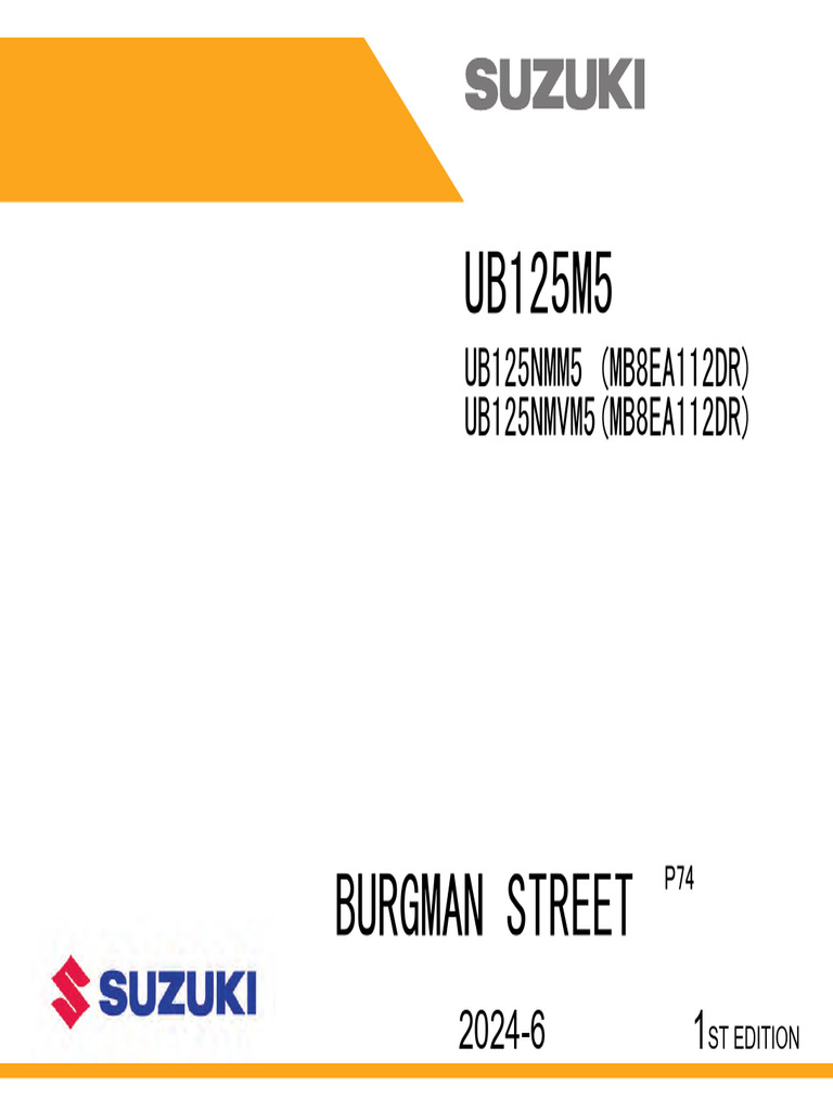 Suzuki UB125 Parts Catalogue 2024 | PDF | Rotating Machines | Engines