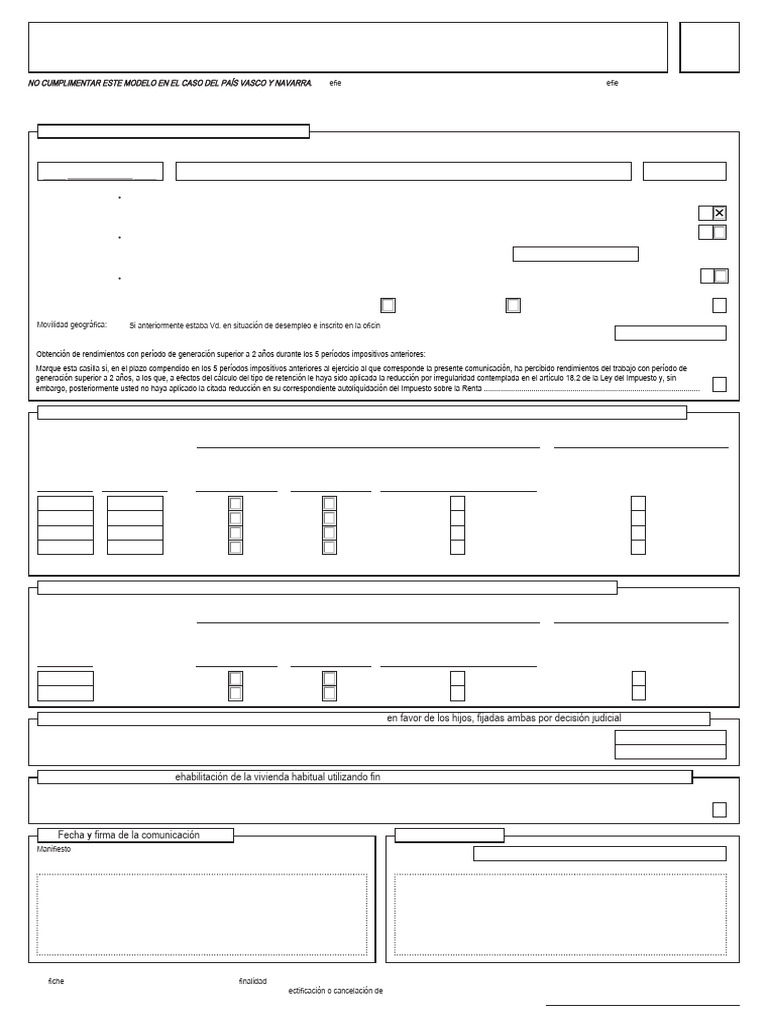 Modelo 145 Modelo 145 IRPF Comunicacion Datos Al Pagador | PDF | Invalidez